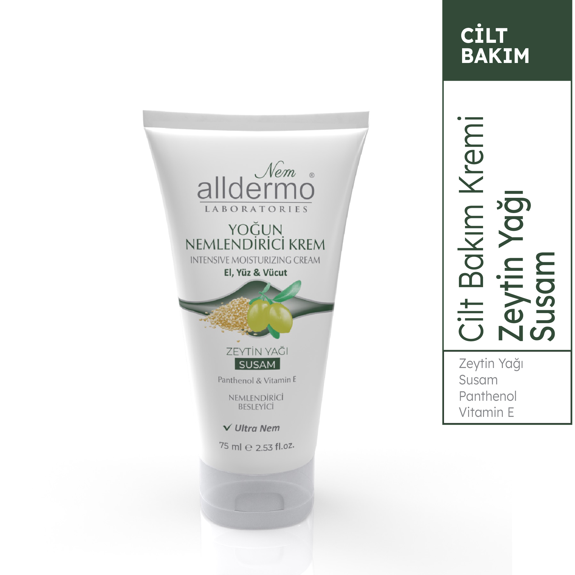 Yoğun Nemlendirici Susam & Zeytinyağı El Kremi - Alldermo Laboratories